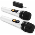 Wireless Microphone, Dual Digital Dynamic Microphone with Rechargeable ...