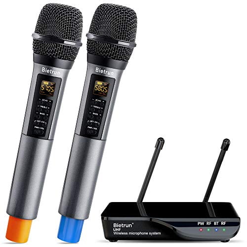 Bietrun Wireless Microphone with Echo, Treble, Bass & Bluetooth, 160 FT ...