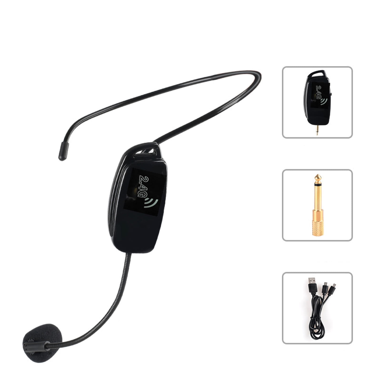 Wireless Microphone Headset 2 in 1 Headset and Handheld Wireless Mic ...
