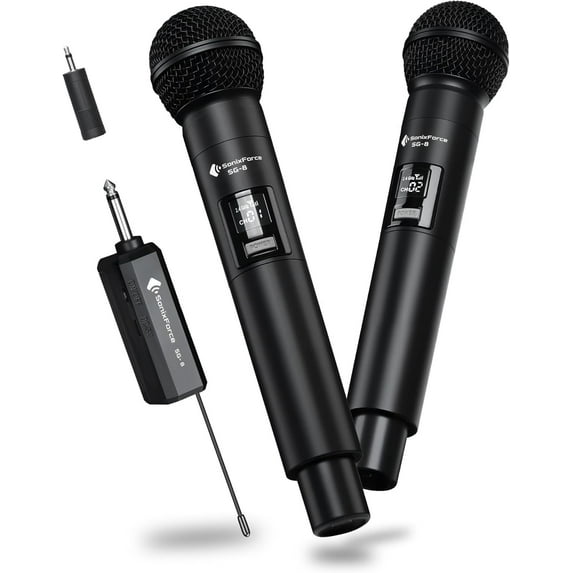 Wireless Microphone - Karaoke Microphone for Singing -Rechargeable Dual ...
