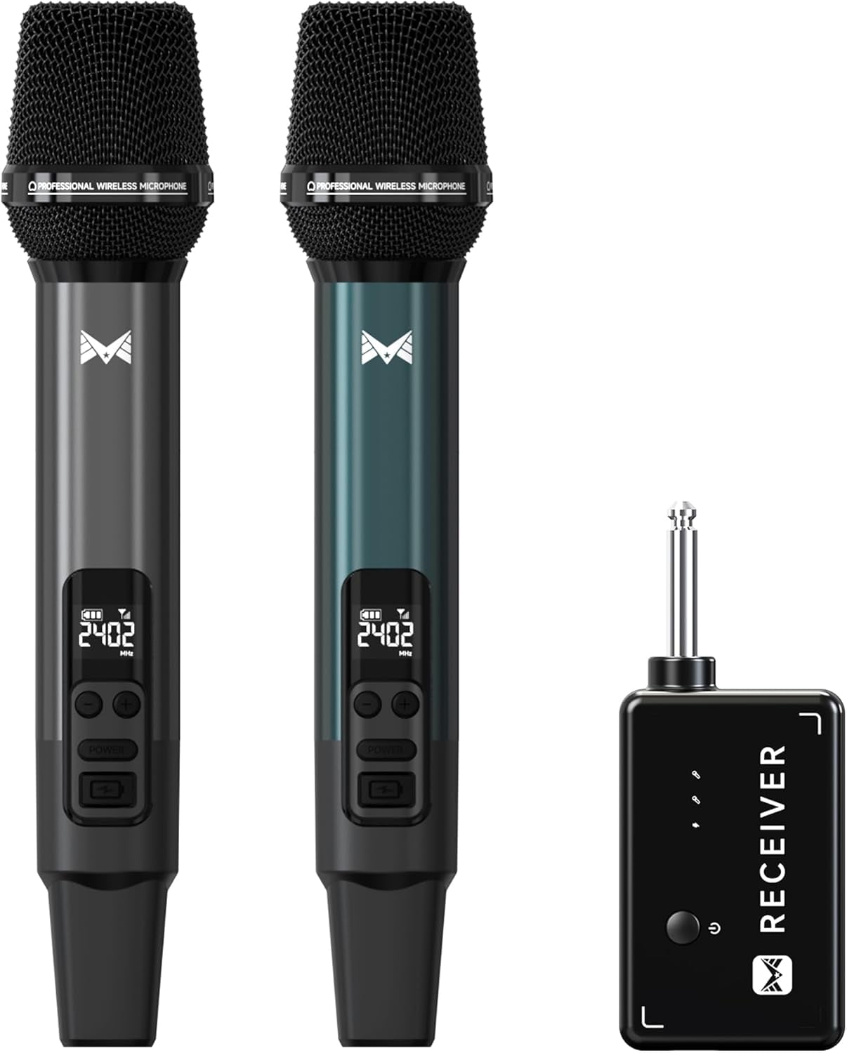 Wireless Microphone, Metal Dynamic Wireless Microphones with One-to-One ...