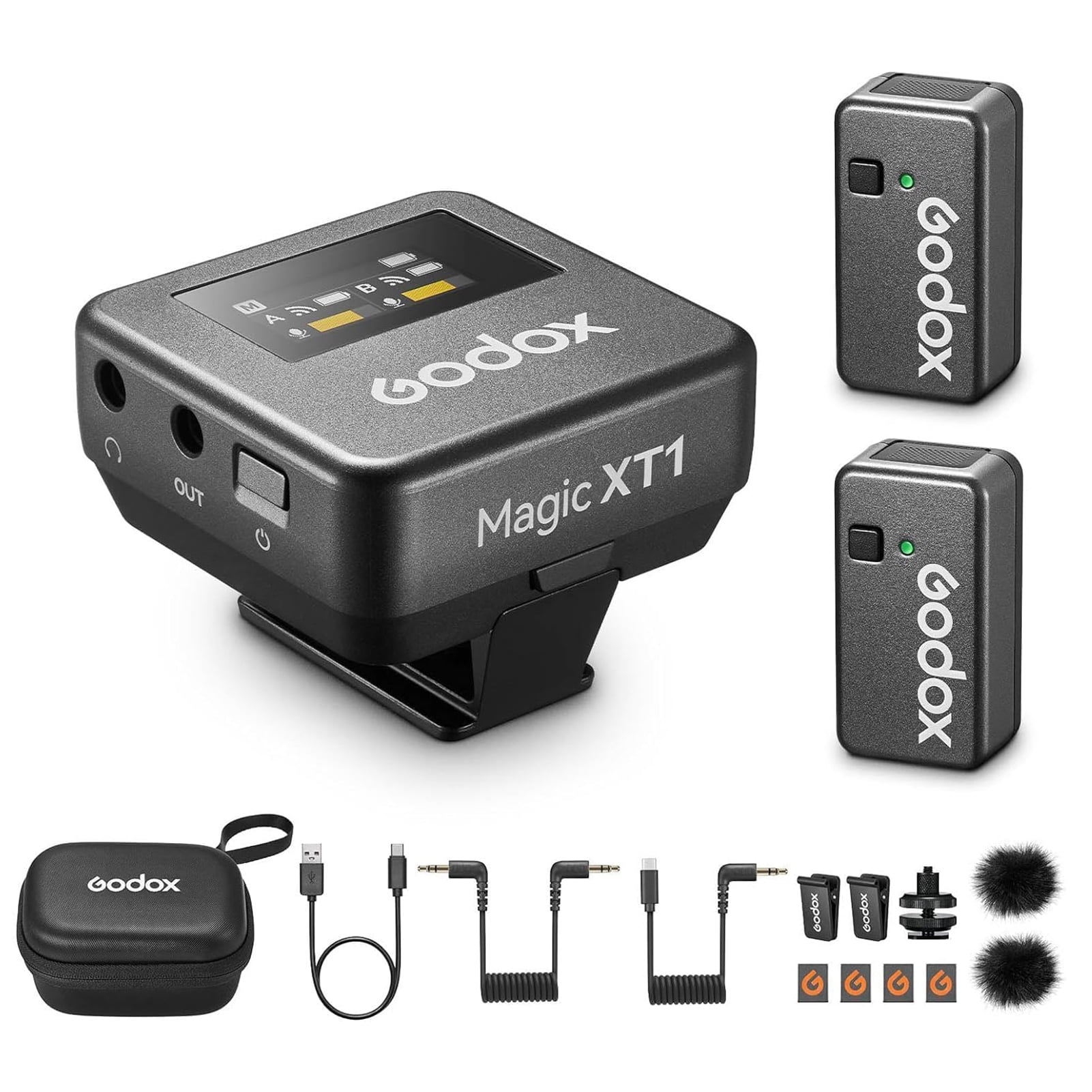 Wireless Microphone,Oled Screen Clip-on Noise Screen With Camera Noise ...