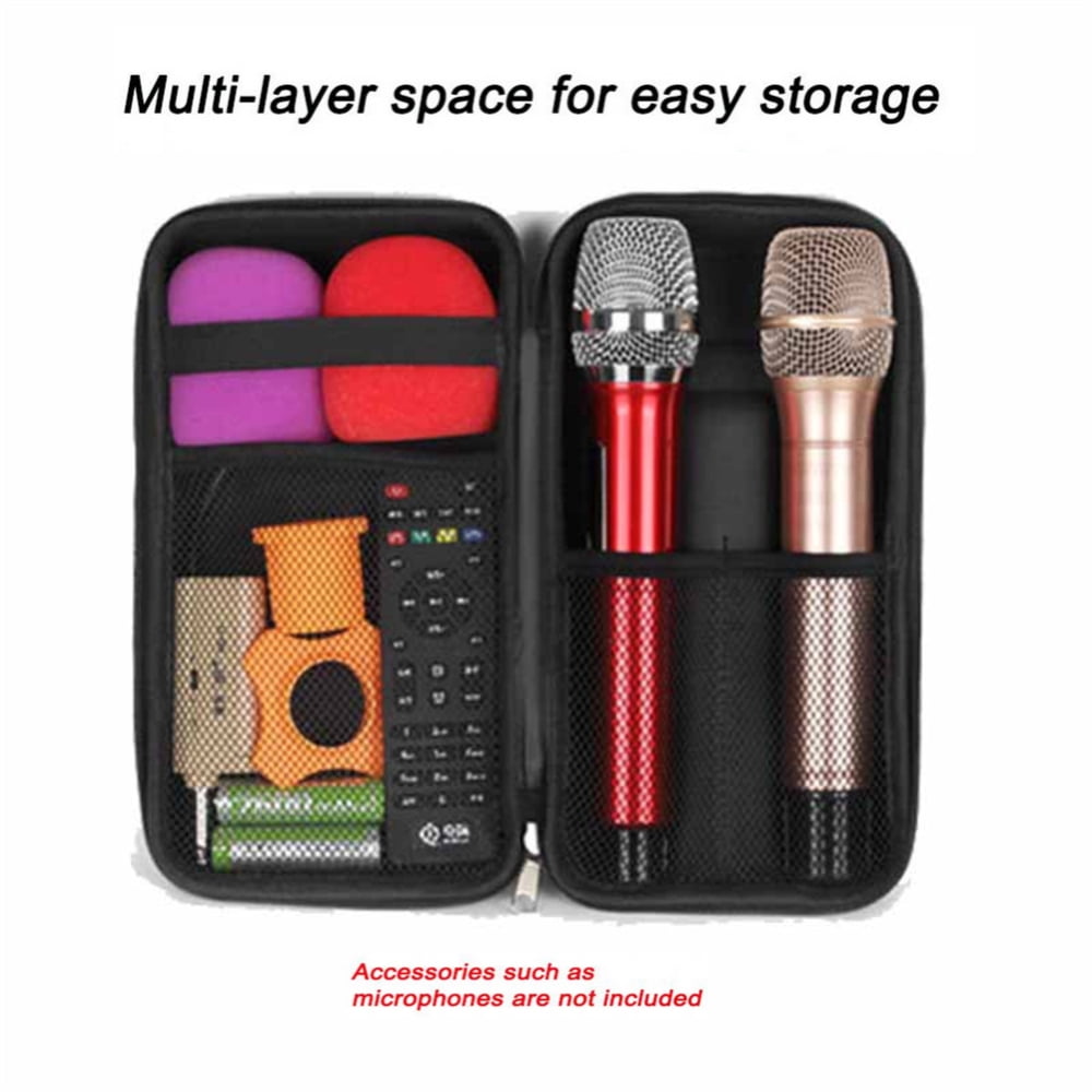 Wireless Microphone Storage Bag Portable Hard EVA Case Carrying Bag for ...