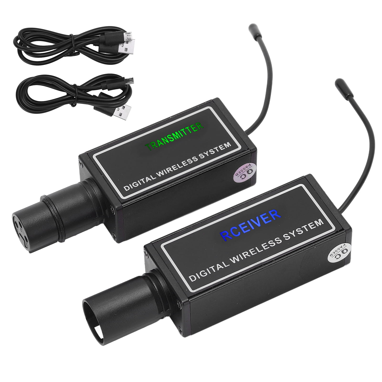 Wireless Microphone System Audios XLR Transmitter Receiver with 10 ...