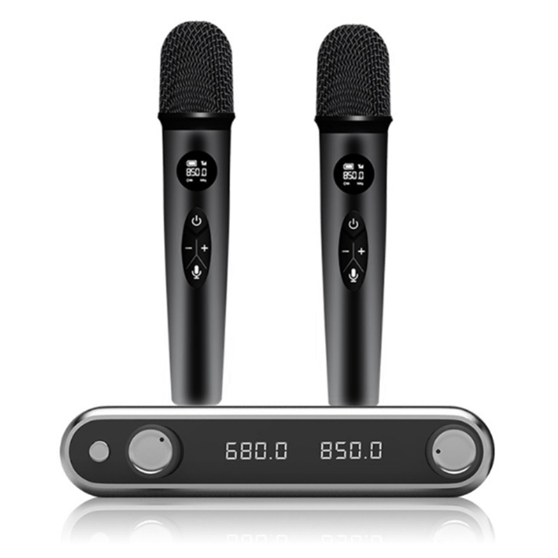Wireless Microphone System Handheld Dynamic Microphones, Dual Wireless ...