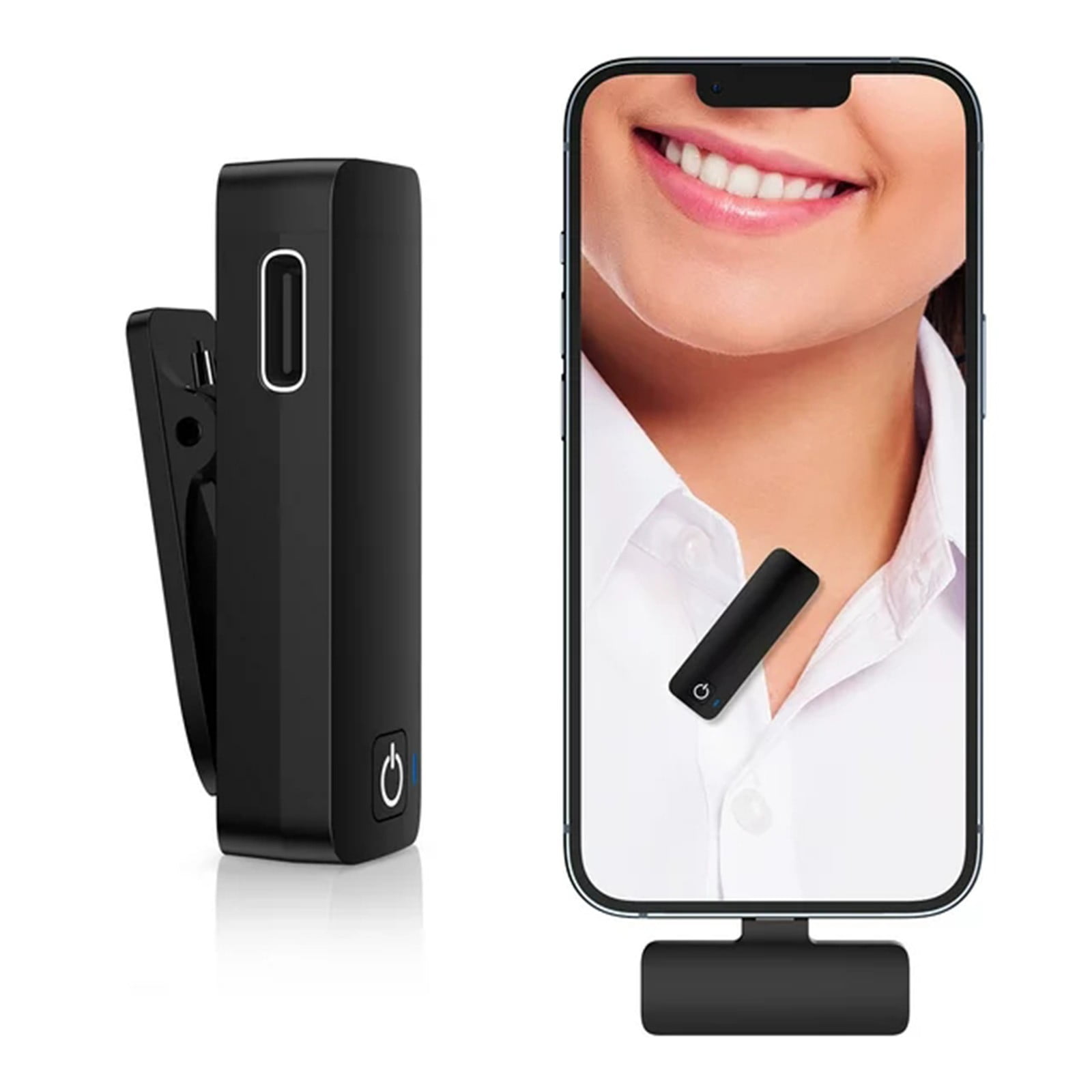 Wireless Microphone for Iphone for ipad 8h Lavalier Lapel Mini Portable ...