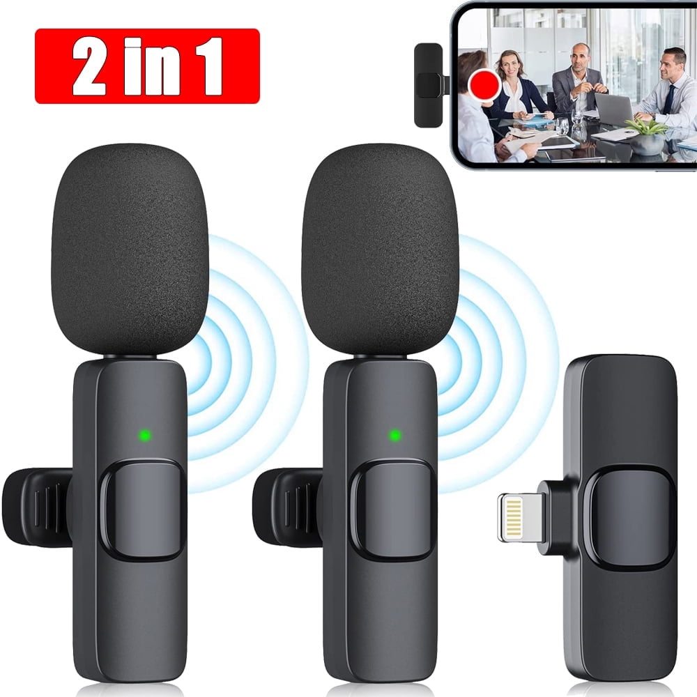 Wireless Microphone for iPhone, 6 Hours Battery Life for Conference ...