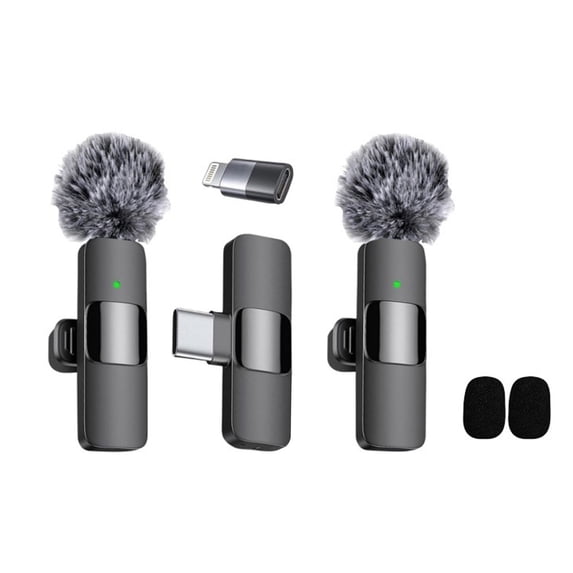 Wireless Microphone for and Android Phone, Lapel Mic Plug and Play ...