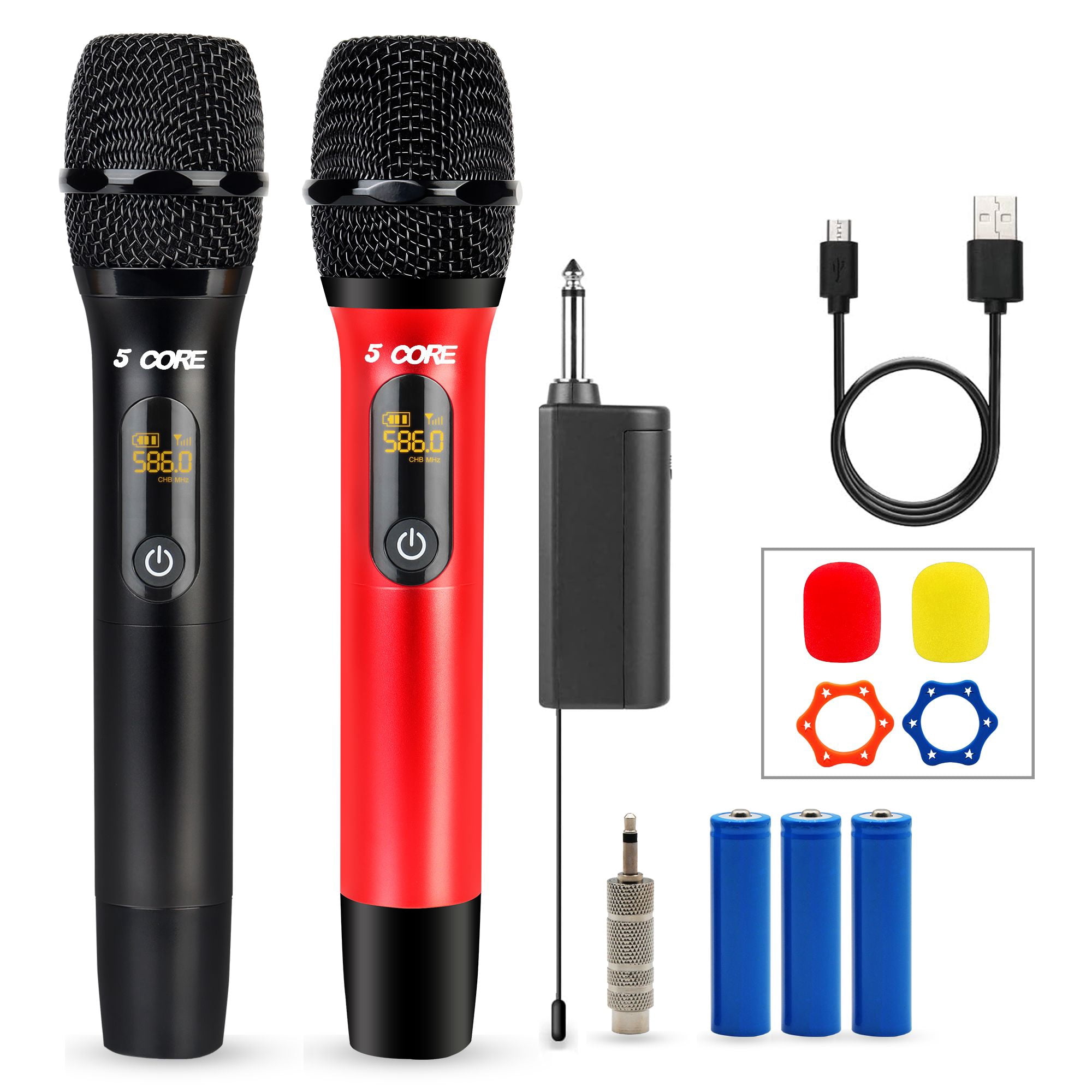Wireless Microphones Pair UHF Professional Handheld Microfonos ...