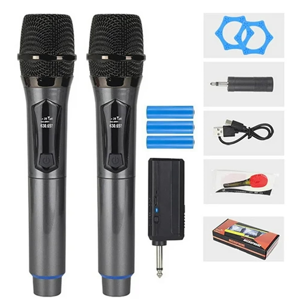 Yolispa Wireless Microphones, Dual Handheld Dynamic Mics for Karaoke ...