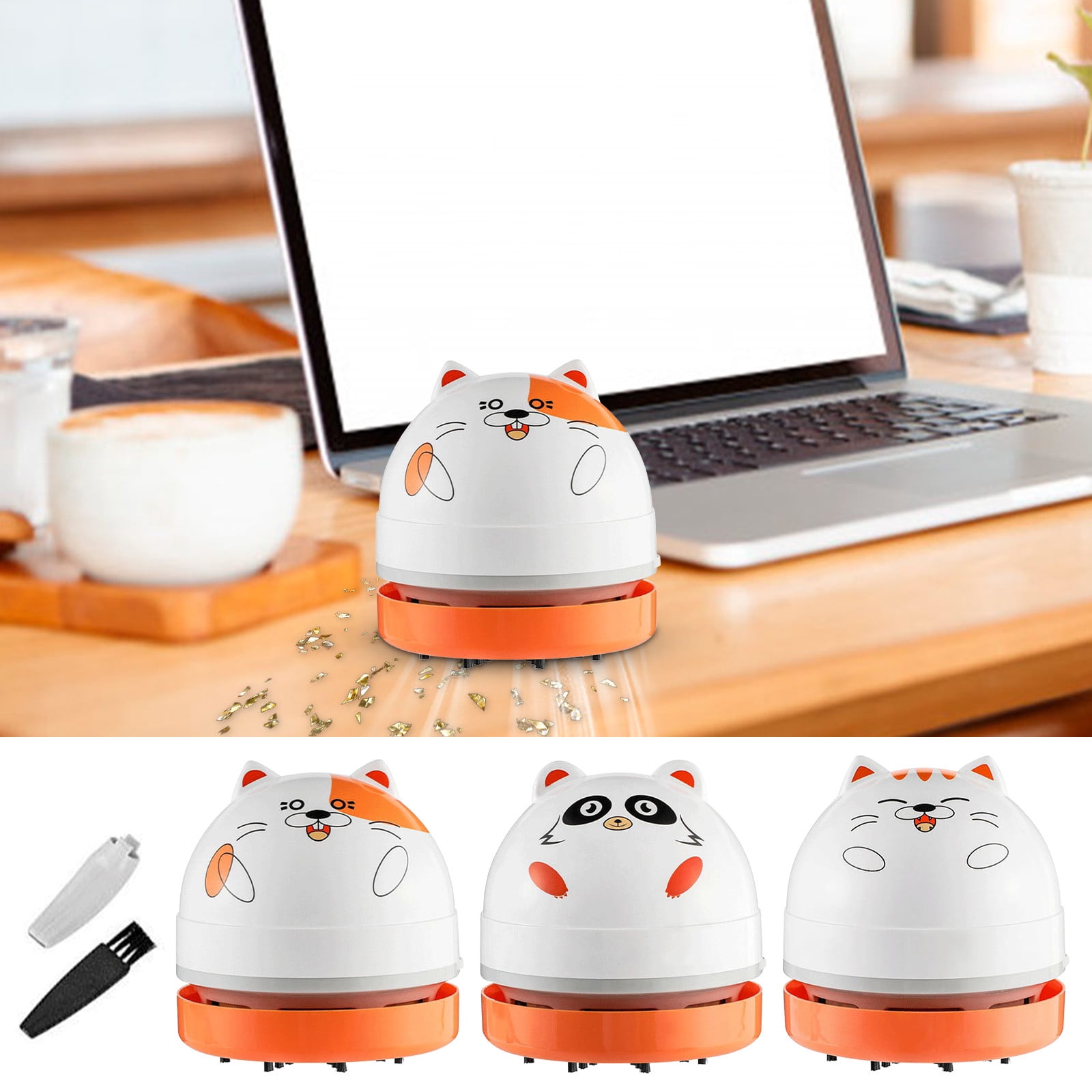Wireless Mini Desktop Vacuum Cleaner Portable USB Rechargeable for ...