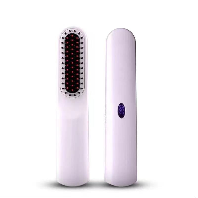 Wireless Mini Hair Comb Men's Quick Beard Brush Straightener Portable ...