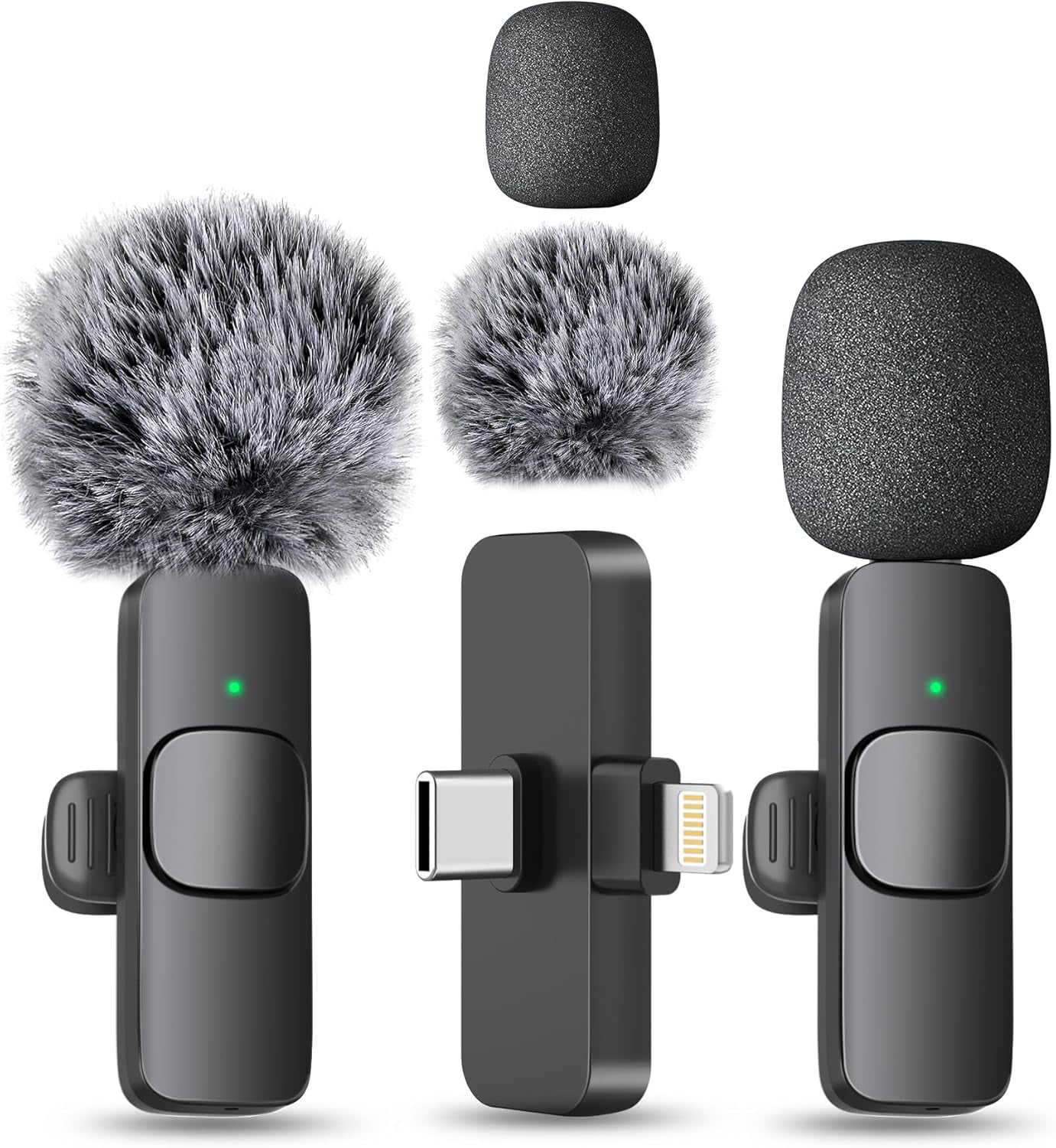 Wireless Mini Microphone for iPhone, Android Phone - Bluetooth Lavalier ...
