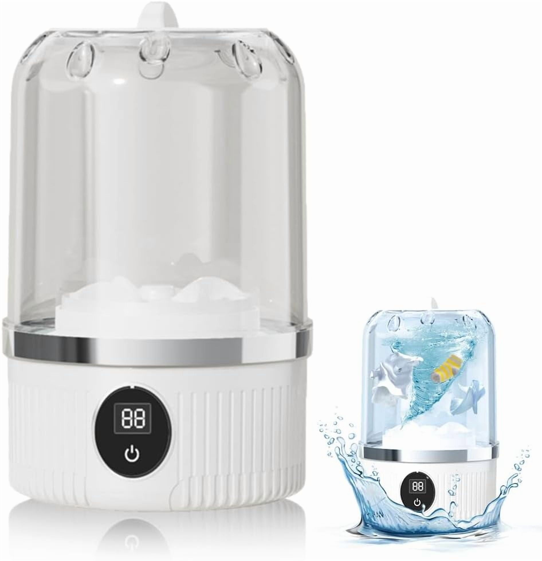 Wireless Mini Washing Machine 2025 New Model Rechargeable Ultrasonic ...