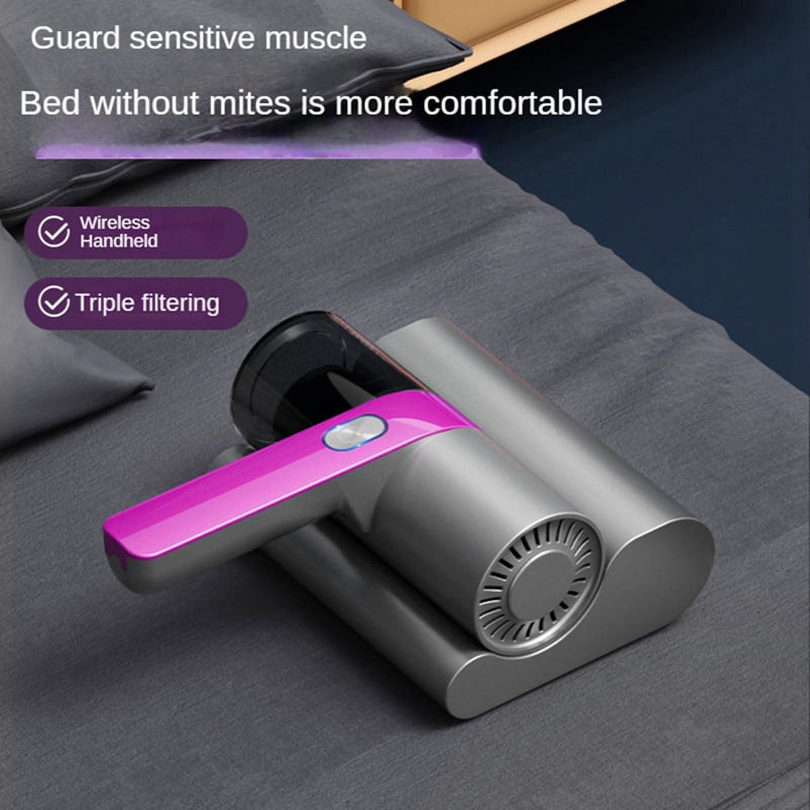 Wireless Mite Remover for Home Bed Quilt UV Disinfection 7500PA ...