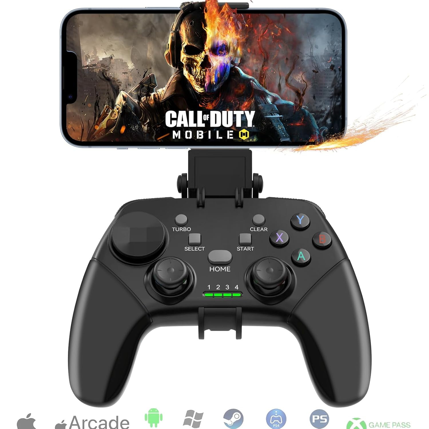 Wireless Mobile Gaming Controller Gamepad for iPhone/Android/iPad/PC ...