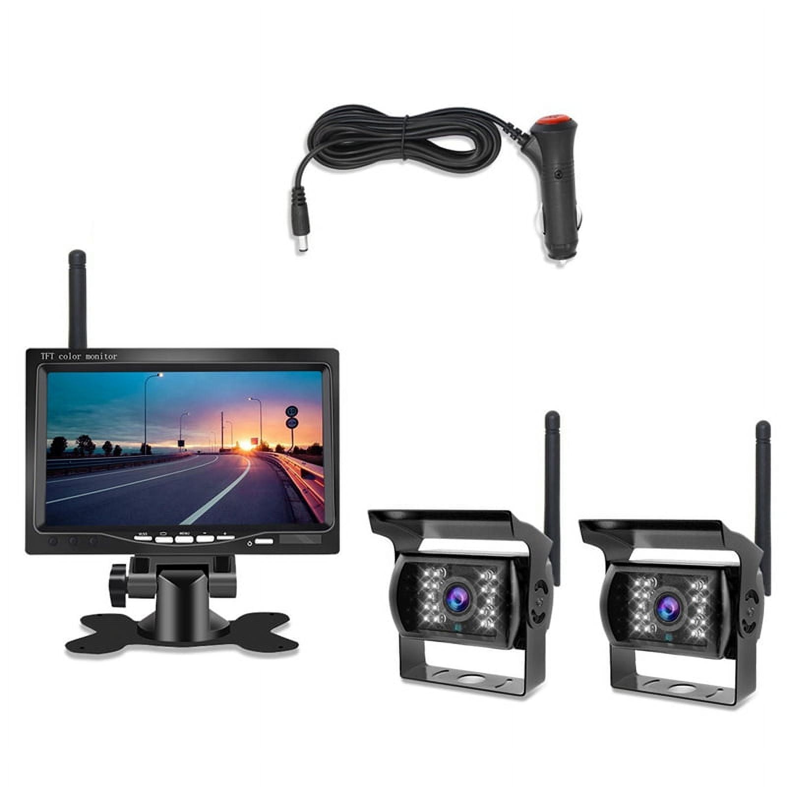 Wireless Monitor Waterproof Vehicle Backup Camera Kit TFT LCD Monitor ...