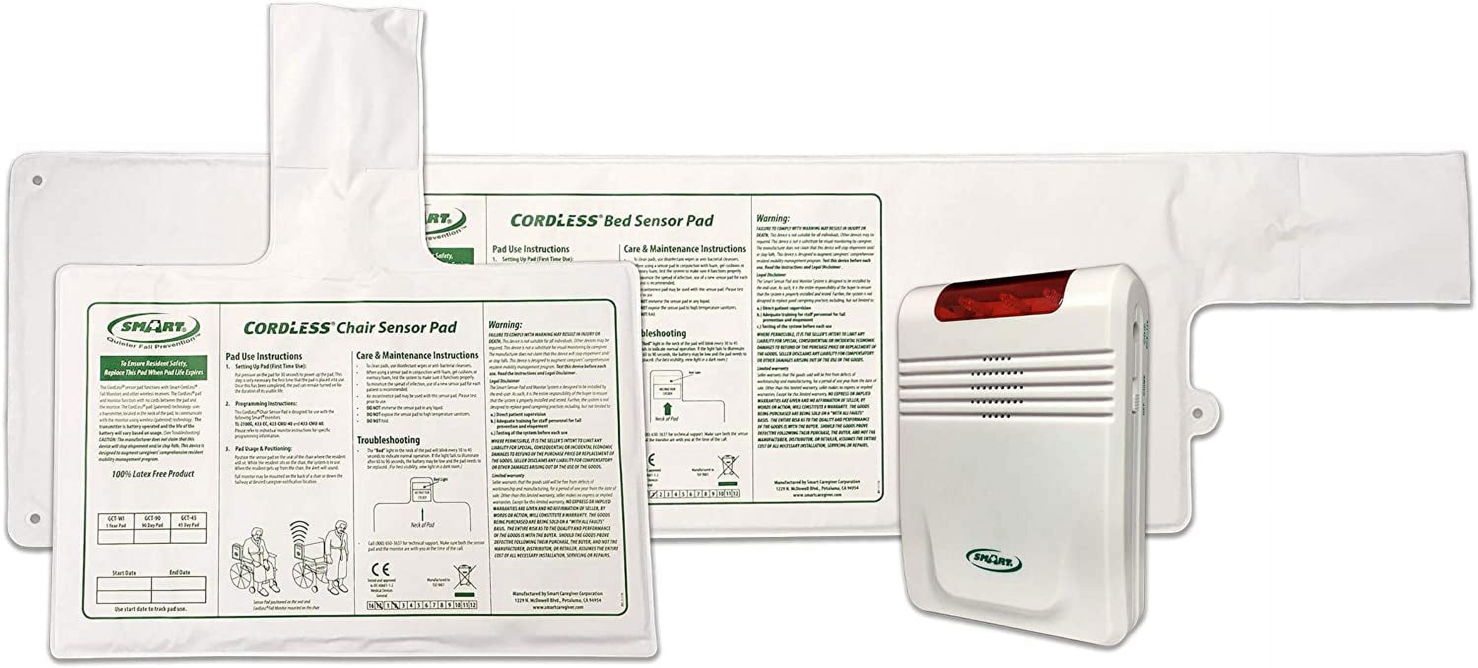Wireless Monitor with Bed Sensor Pad and Chair Sensor Pad - Wireless ...