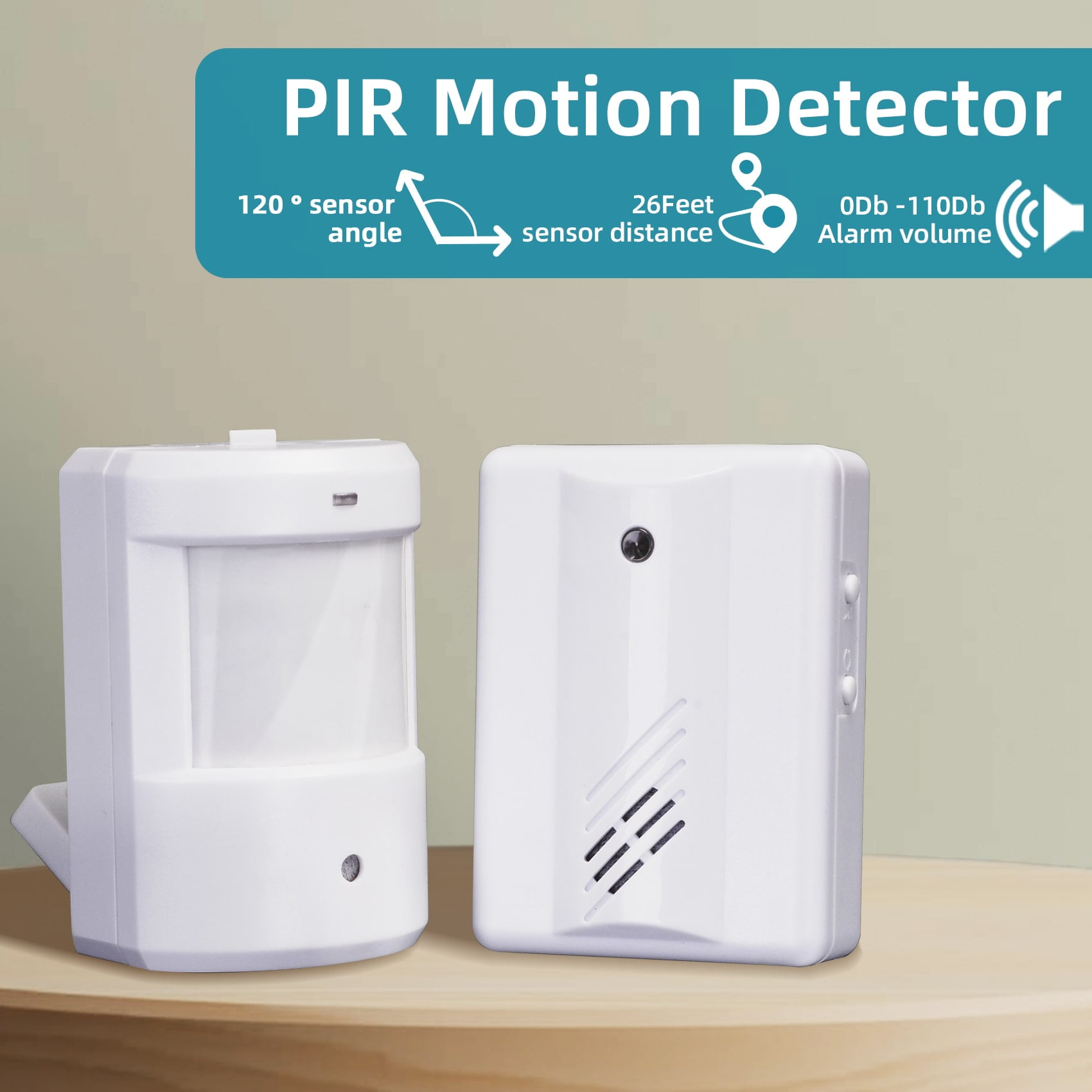 Door Alarm with Motion Sensor 110dB Battery Operated Home Security ...