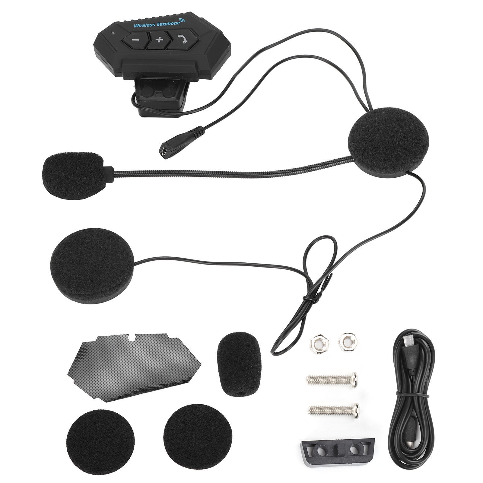 Wireless Motorcycle Audio System with Noise-Cancelling Mic for Stereo ...