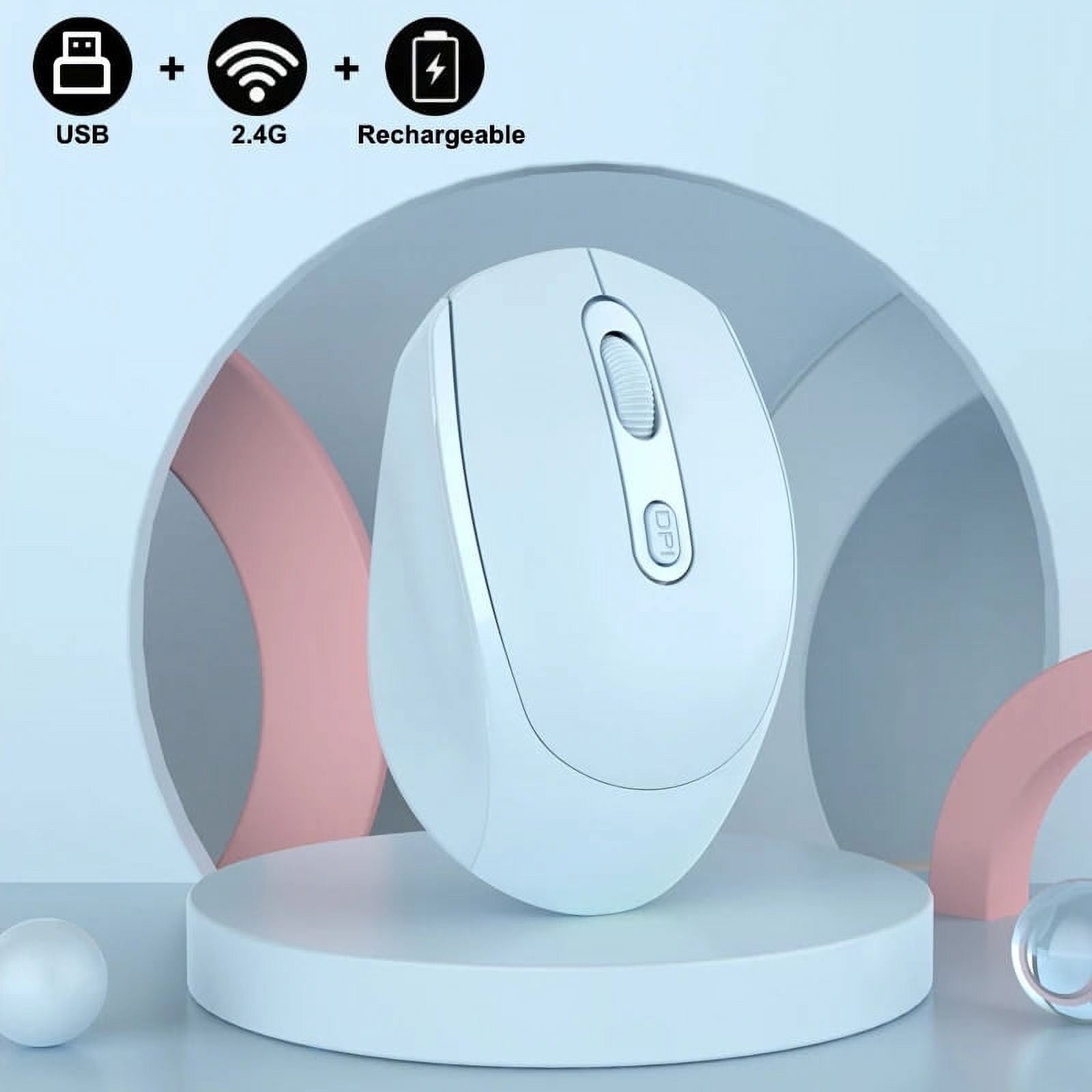 Wireless Mouse, 2.4G Ergonomic Optical Mouse, Computer Mouse for Laptop ...