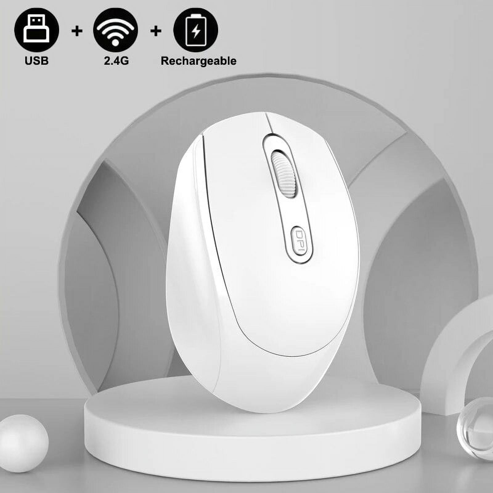 Wireless Mouse, 2.4G Ergonomic Optical Mouse, Computer Mouse for Laptop ...