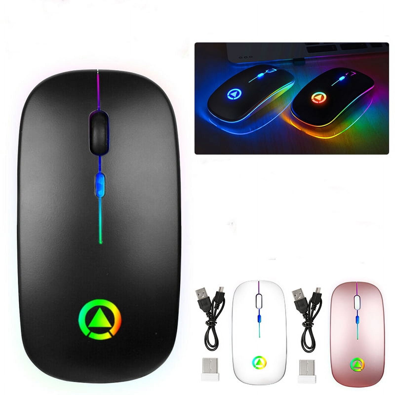 Wireless Mouse, 2.4G Noiseless Mouse with USB Receiver - Portable Computer Mice for PC, Tablet ...