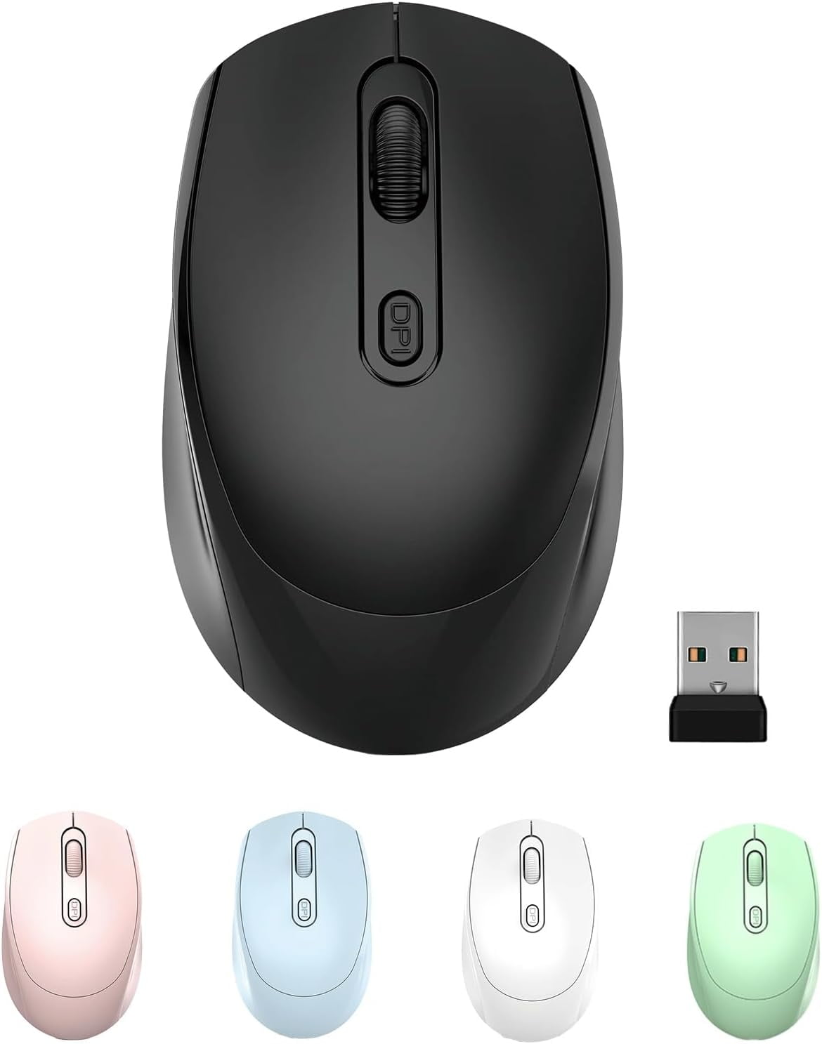 Wireless Mouse, 2.4G, Silent, USB Nano Receiver for Laptop, Chromebook ...