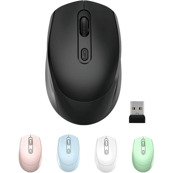 Wireless Mouse, 2.4G, Silent, USB Nano Receiver for Laptop, Chromebook ...