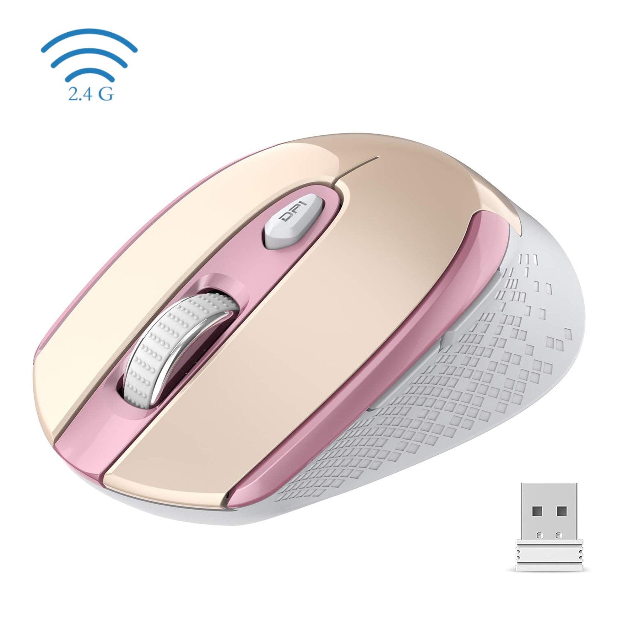 Cimetech Slim Silent Wireless Mouse, 2.4G, USB Receiver, 3 DPI, for ...