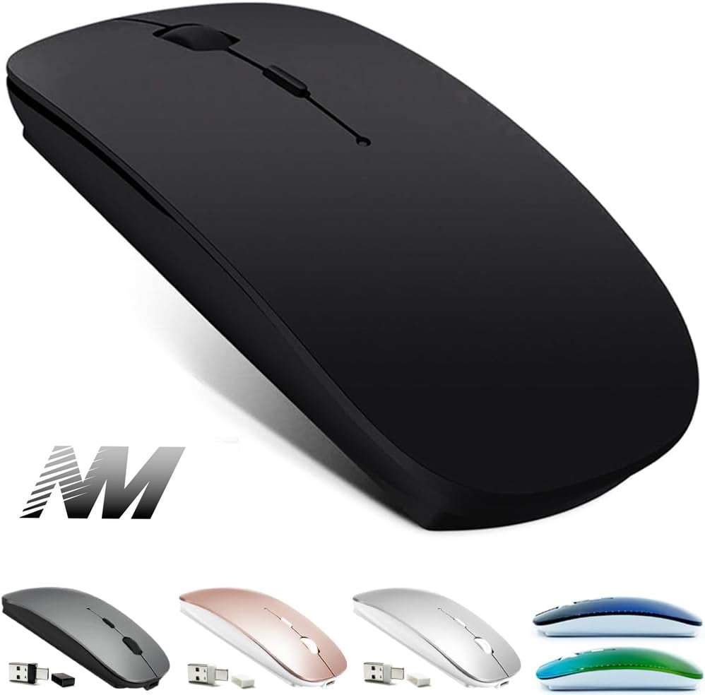 NM Wireless Mouse,2.4GHz Ergonomic PC Mouse Wireless,7 Buttons 2400DPI ...