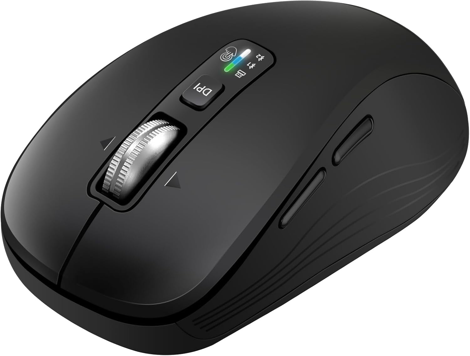 Wireless Mouse with 2 Bluetooth and 1 USB, 4-Way Scrolling, Full Size ...