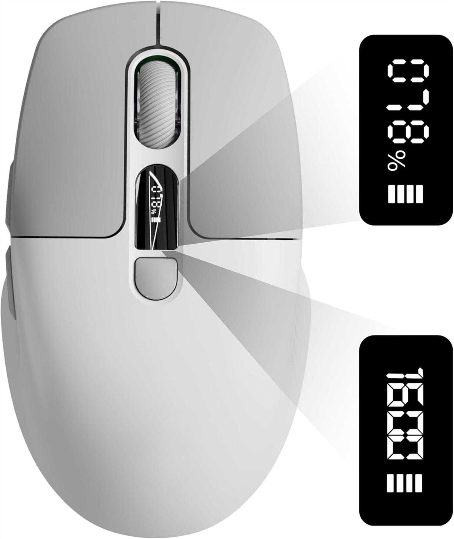 Wireless Mouse, BT & 2.4G Silent Mouse Quiet Click with 1600 DPI Levels ...