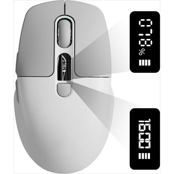 Wireless Mouse, BT & 2.4G Silent Mouse Quiet Click with 1600 DPI Levels ...