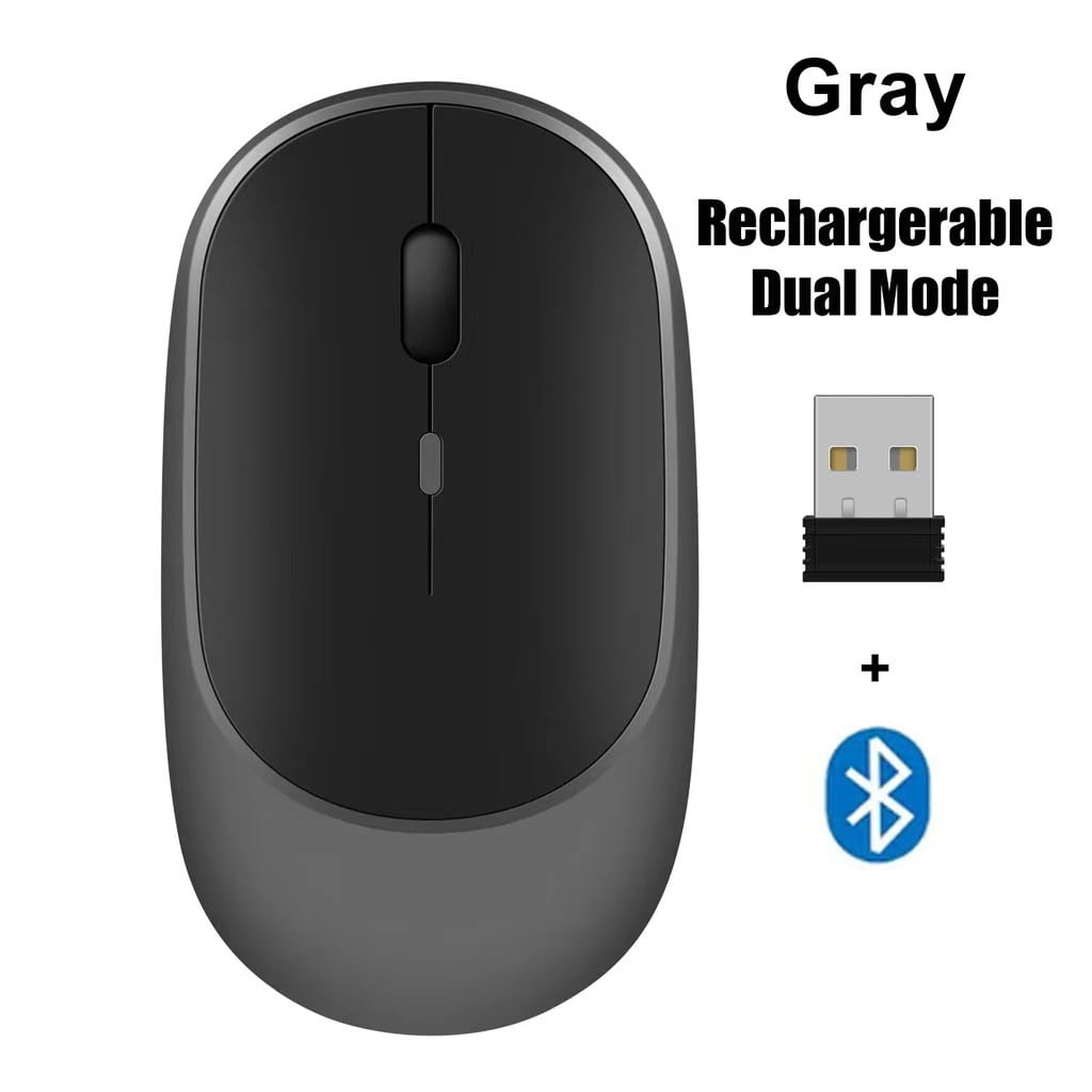 Wireless Mouse Blueteeth 2.4G Portable Silent Ergonomic Mice For Laptop ...