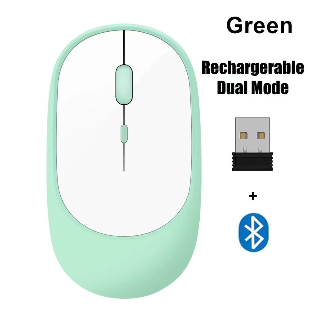 Wireless Mouse Blueteeth 2.4G Portable Silent Ergonomic Mice For Laptop ...