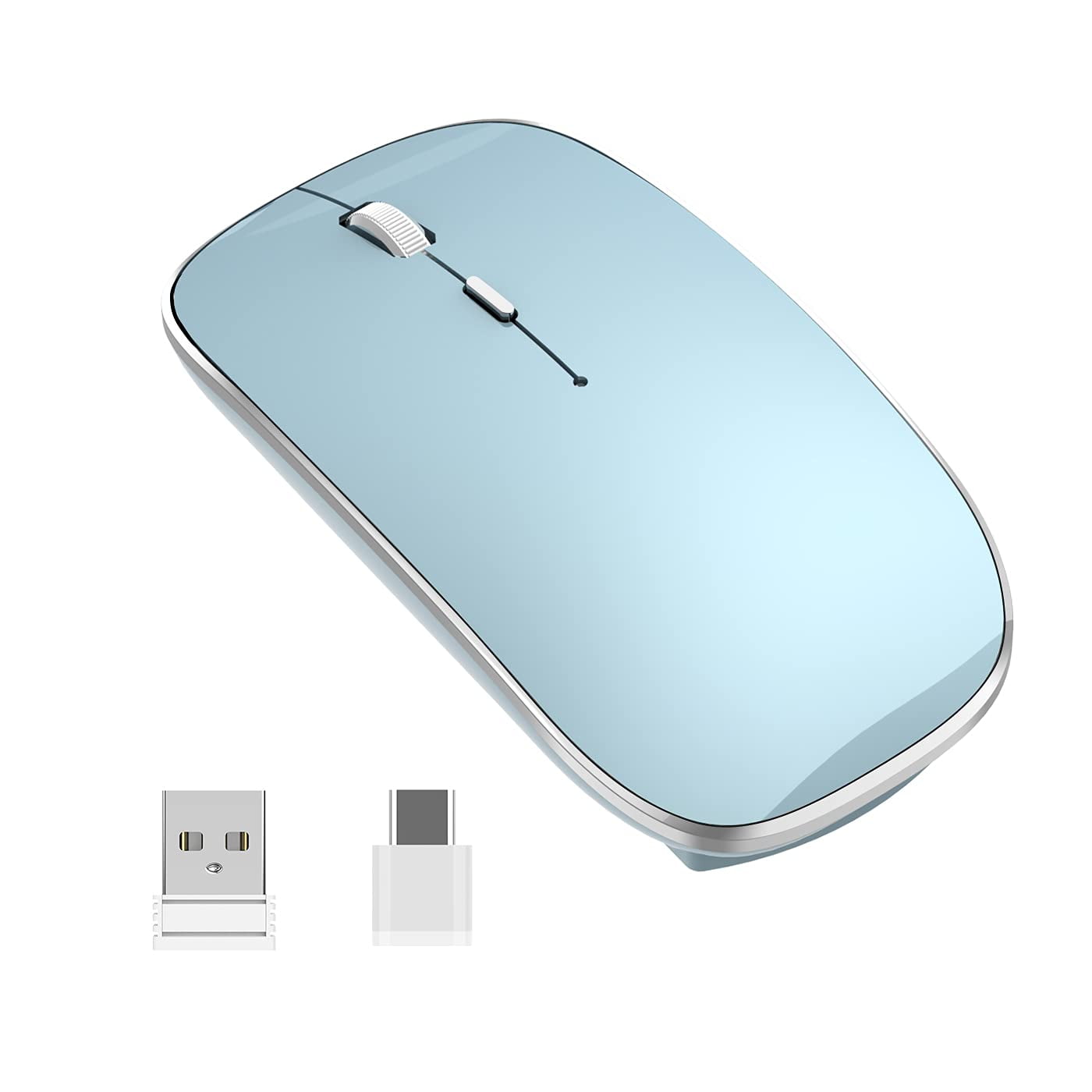 Wireless Mouse Chargeable Portable Silent USB and Type-C Dual Mode ...