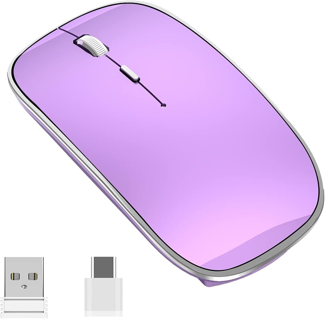 Wireless Mouse Chargeable Portable Silent USB and Type-C Dual Mode ...