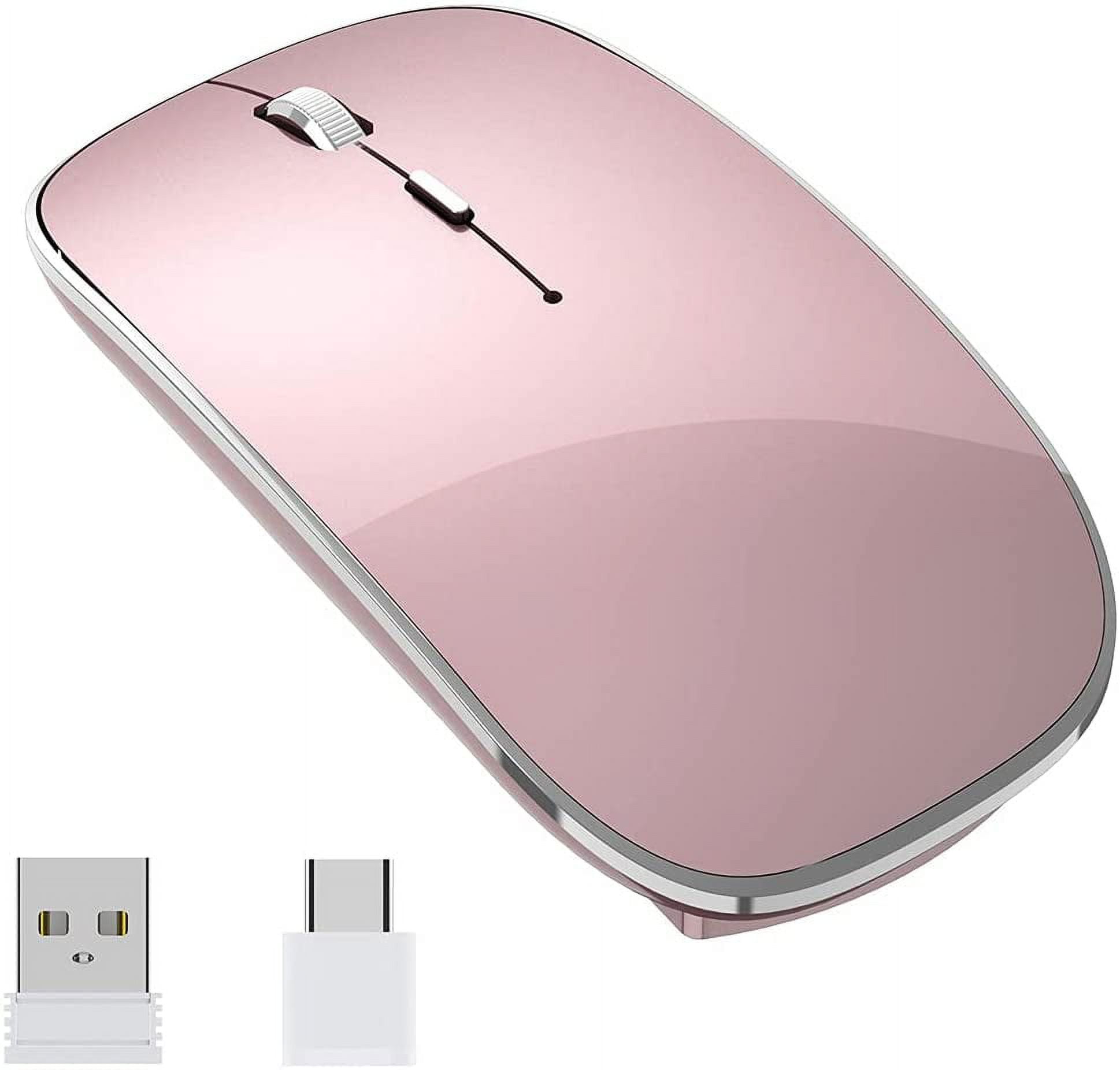 Wireless Mouse Chargeable Portable Silent Wireless Mouse USB and Type-C ...
