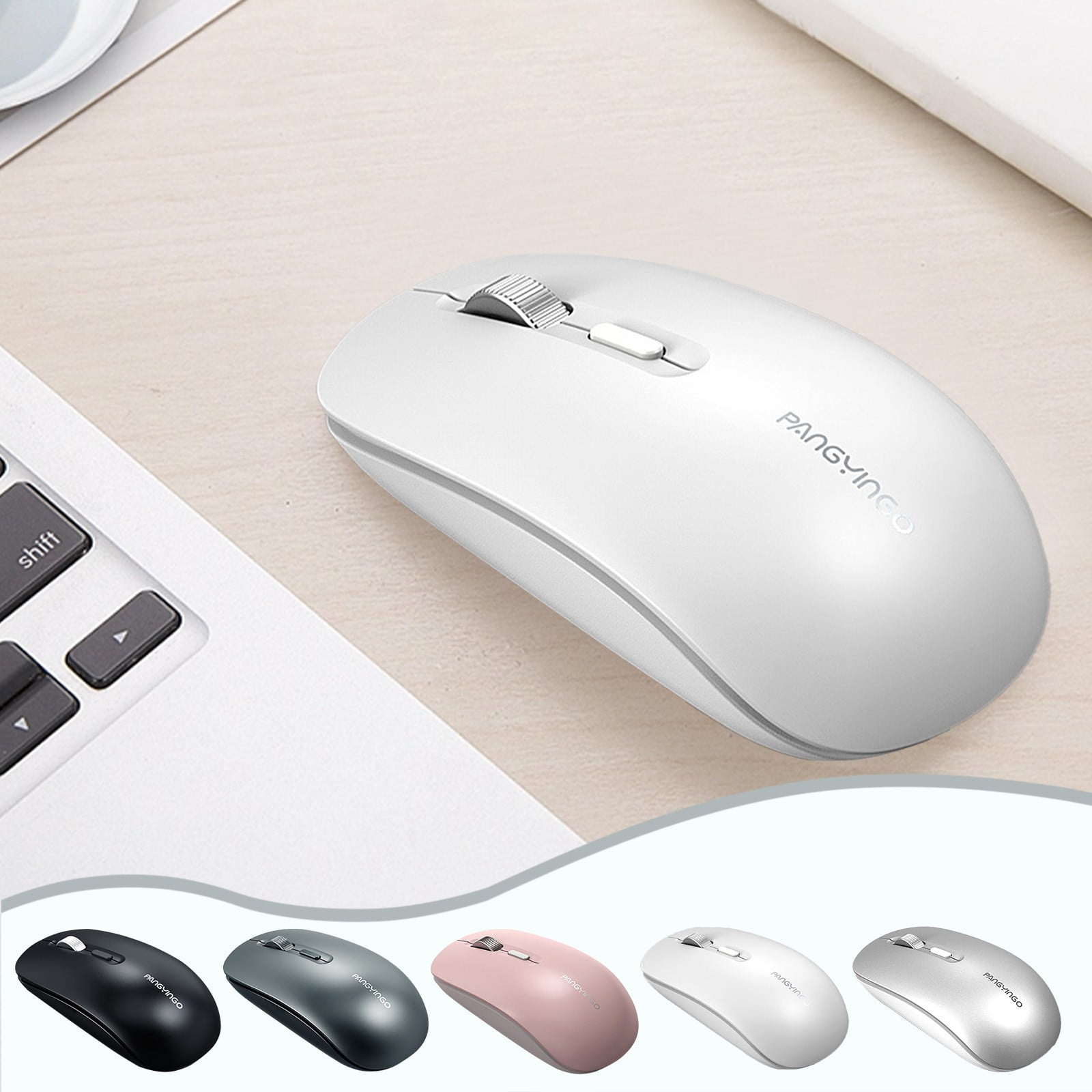 Wireless Mouse Charging Mute office Large Capacity Battery Plug and ...