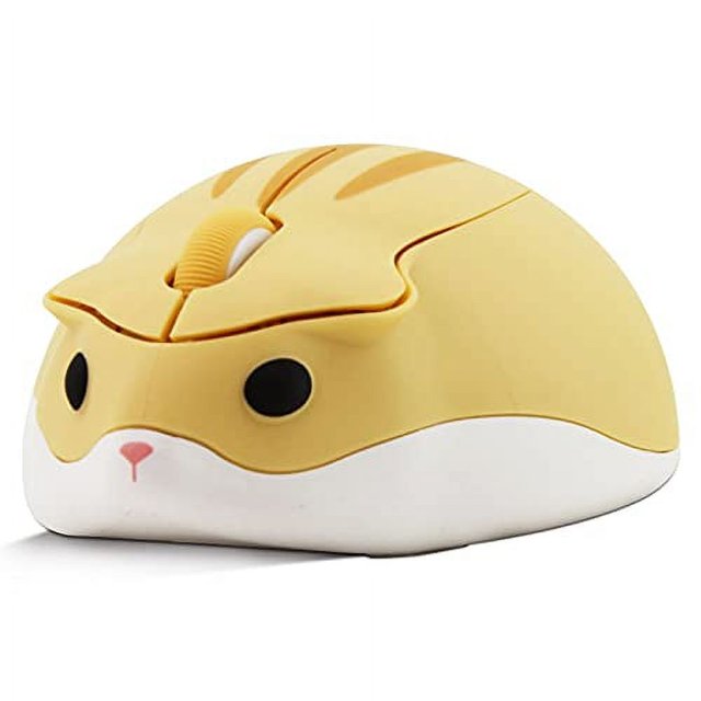 Wireless Mouse Cute Hamster Shape Mini Silent Ergonomic Design 2.4GHz ...