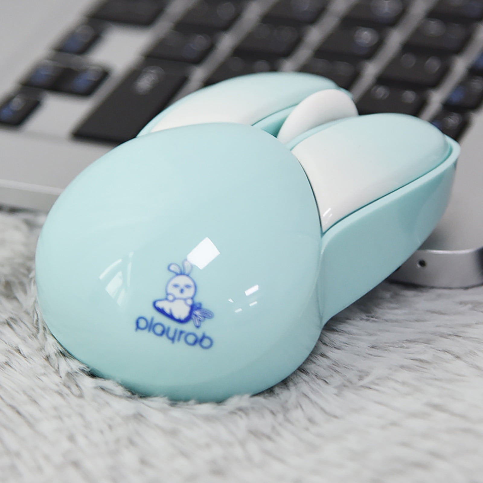 Wireless Mouse Cute Rabbit Wireless Computer Mouse for Laptop, Silent ...