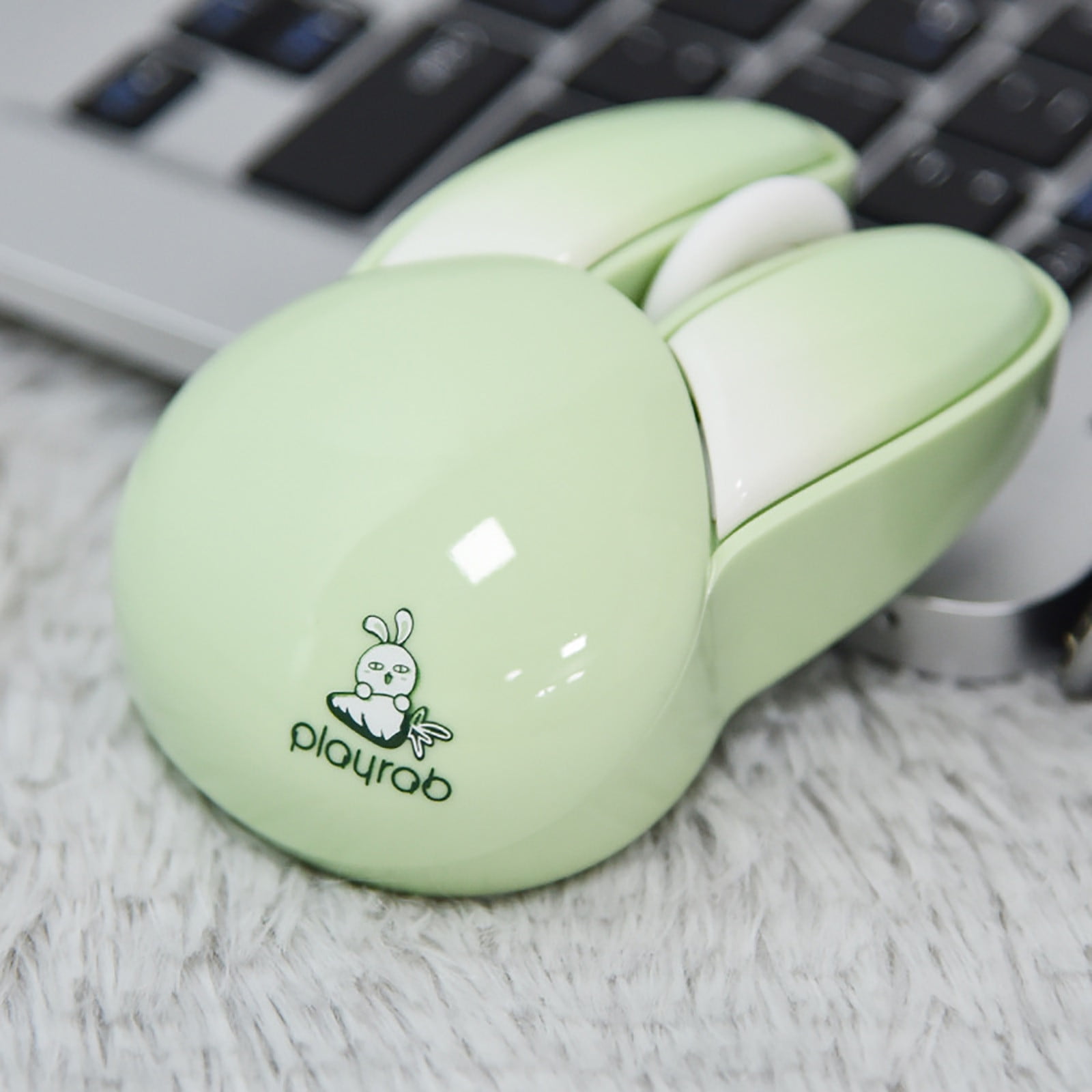 Wireless Mouse Cute Rabbit Wireless Computer Mouse for Laptop, Silent ...