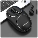 Wireless Mouse,Ergonomic Wireless Mute Bluetooth Mouse,Portable 2.4G ...