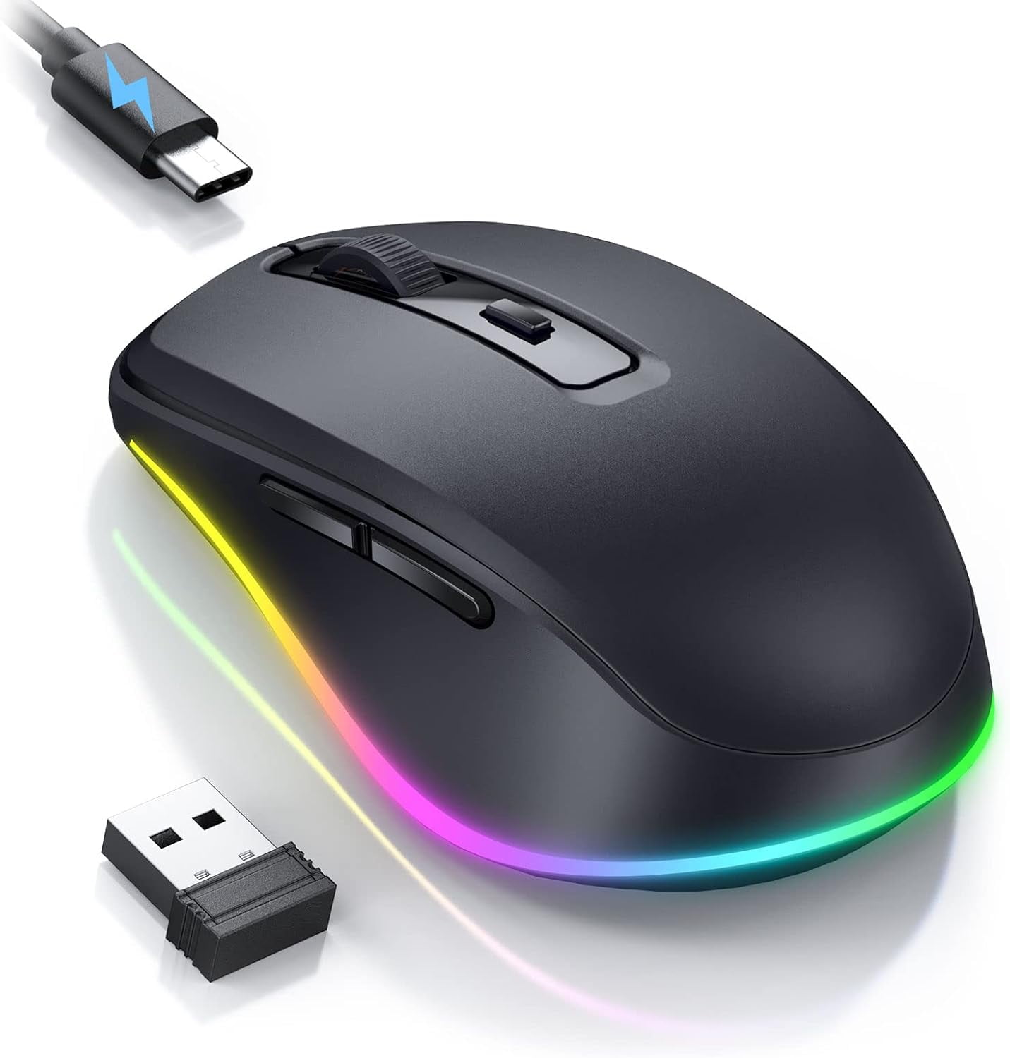 Wireless Mouse Jiggler - LED Wireless Mice with Build-in Mouse Mover ...
