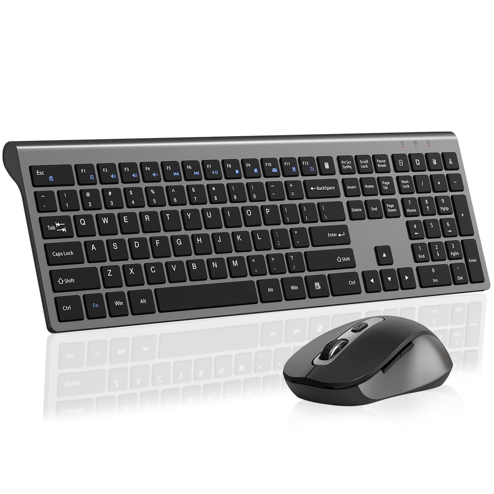 Wireless Mouse and Keyboard Combo, Full-Size Computer Keyboard with ...