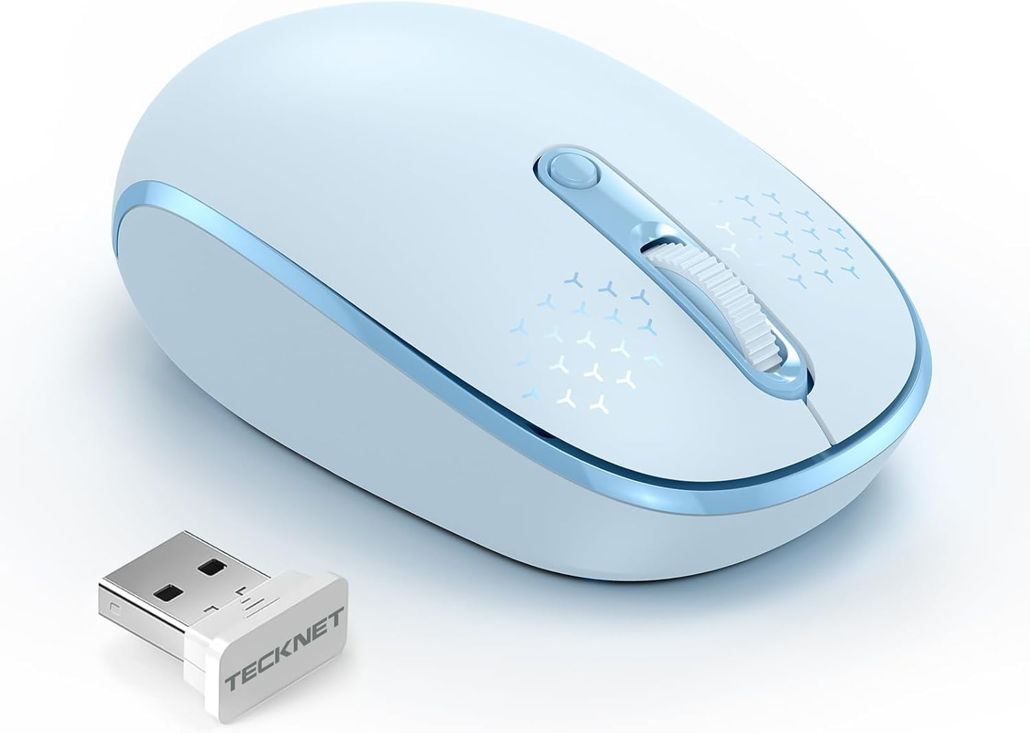 Wireless Mouse for Laptop, 2.4G Quiet Computer Mouse with USB Receiver ...