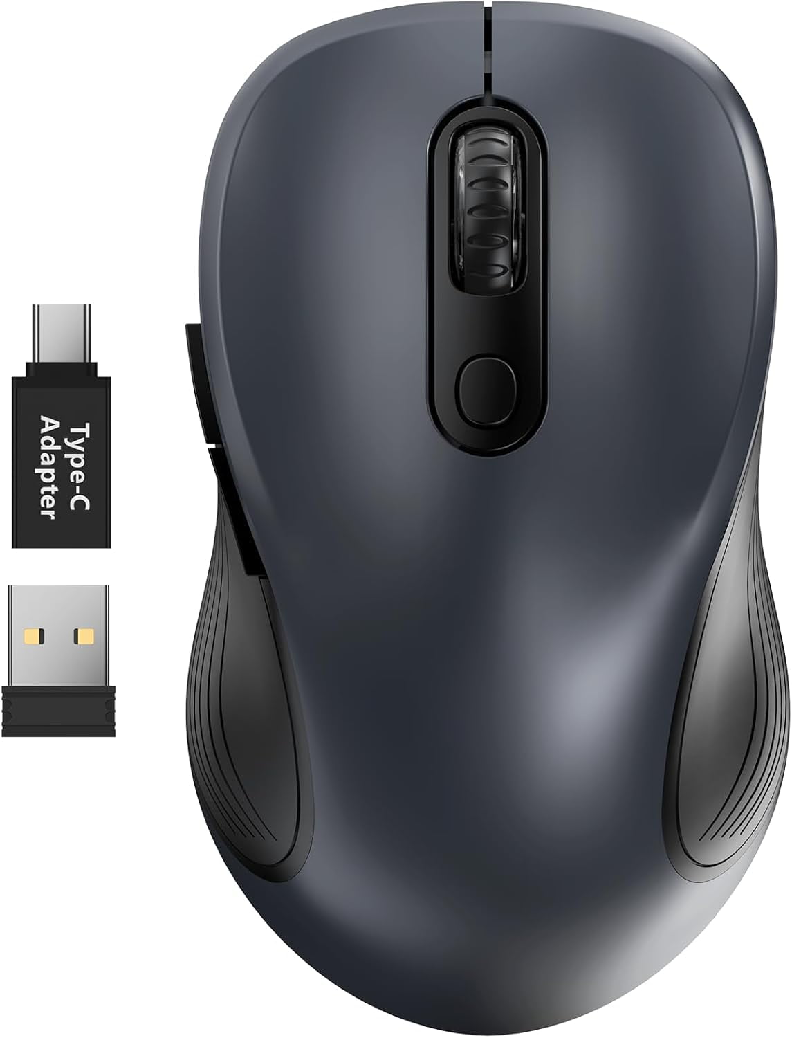 Wireless Mouse for Laptop, 2.4GHz Ergonomic Computer Mouse with Back ...