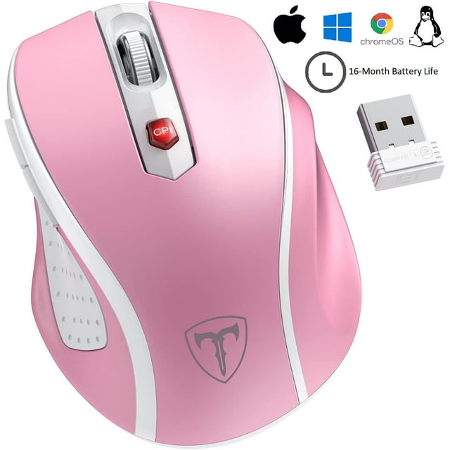 Wireless Mouse for Laptop, Portable Optical USB Mouse for PC Mac ...