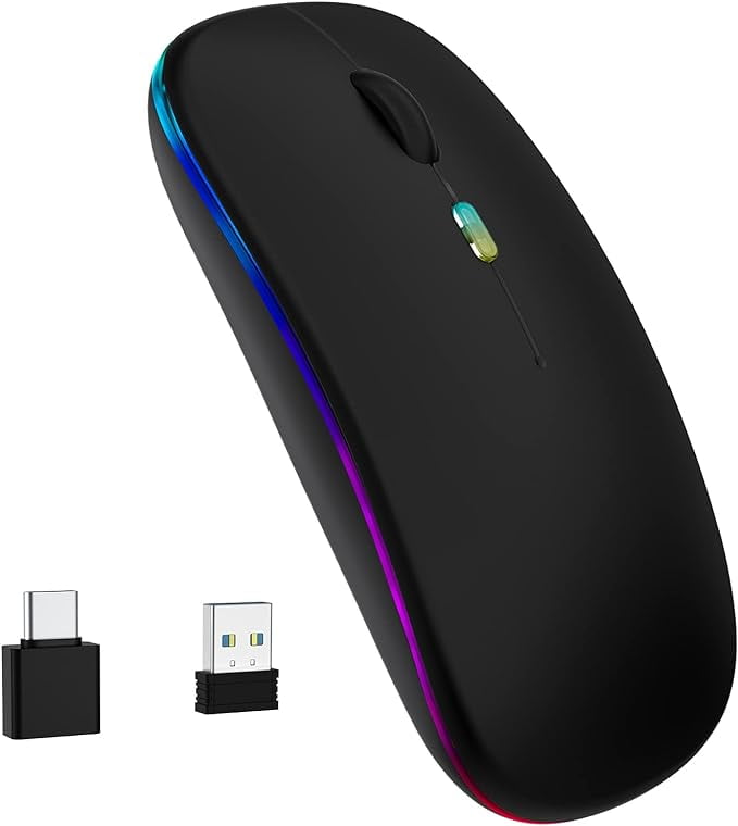 Wireless Mouse,Led Wireless Bluetooth Mouse for Laptop (Bluetooth 5.1 ...